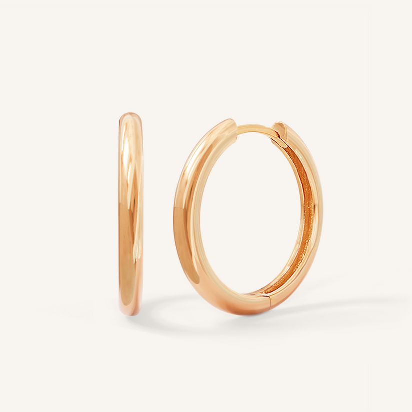 20mm Gold Hoop Earrings | Francesca Jewellery