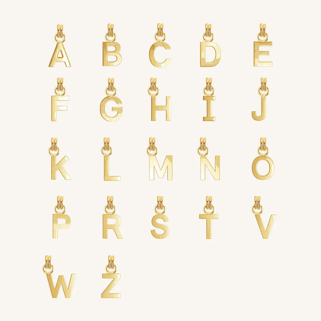 Letter Necklace Plain Chain