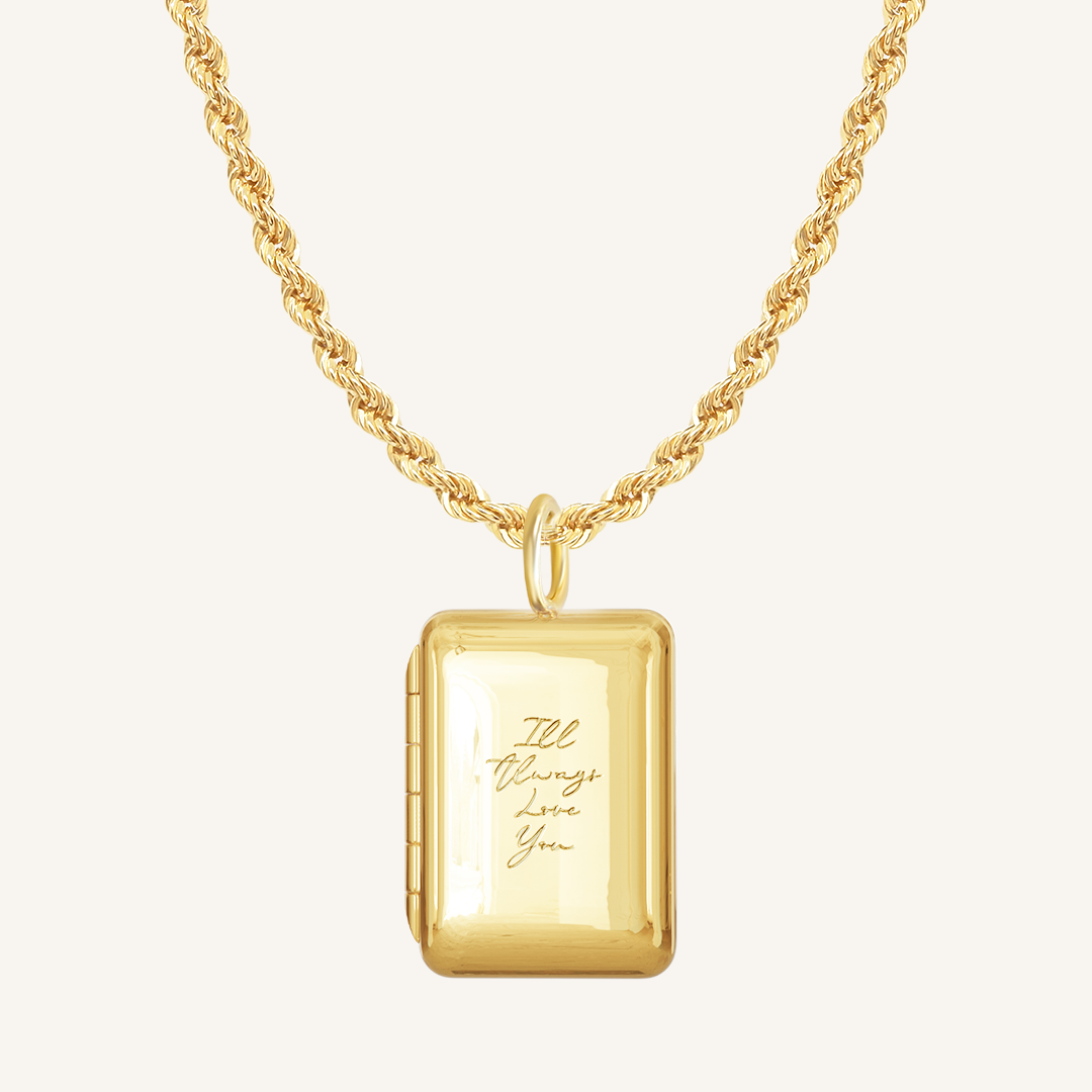 Etch Story Photo Locket Necklace | Francesca Jewellery