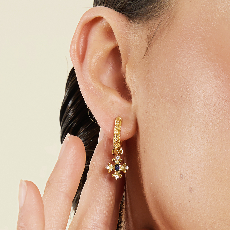 Shop Hoop Earrings With Charm Online in Australia | Francesca Jewellery