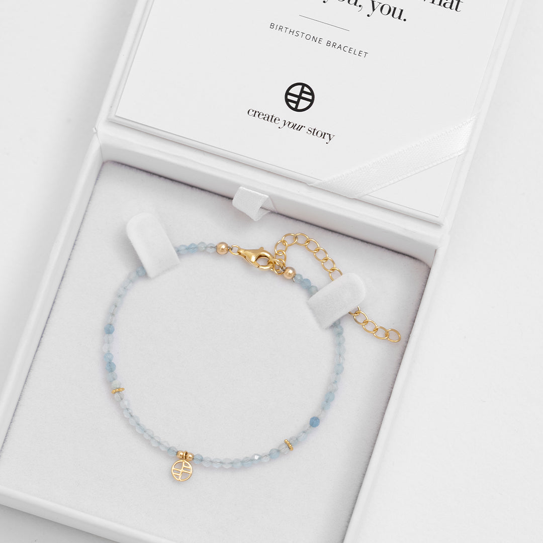 March Birthstone Bracelet