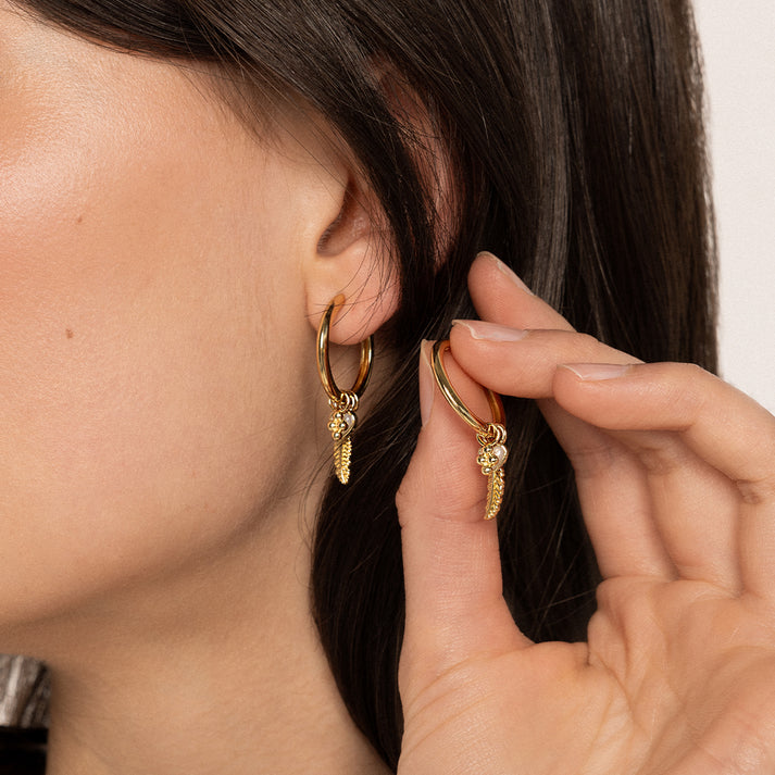 20mm Gold Hoop Earrings | Francesca Jewellery
