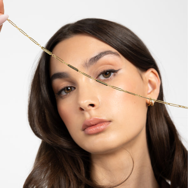 Etch Chain Necklace 3 Panels