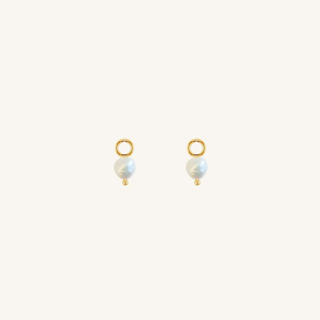 Pearl Hoop Charm - Stone of Potential (Set of 2) | Francesca Jewellery