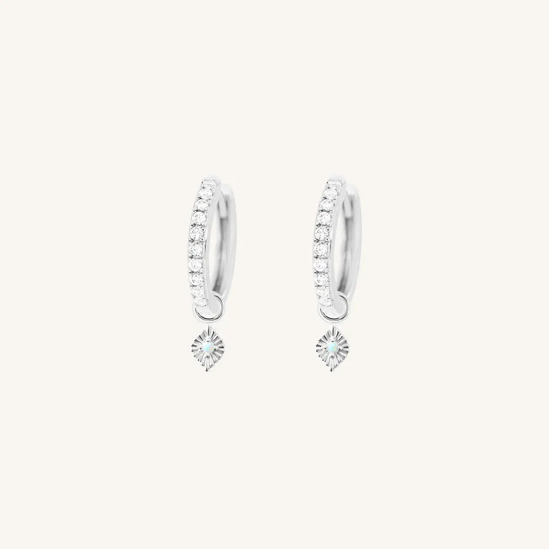 Pillar Crystal Hoops | Francesca Jewellery